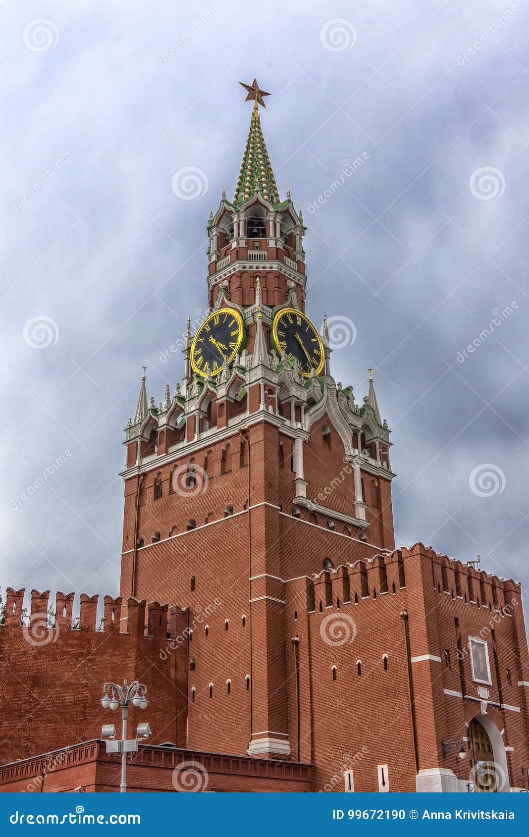 The Clock Tower of the Moscow Kremlin Editorial Image - Image of ...