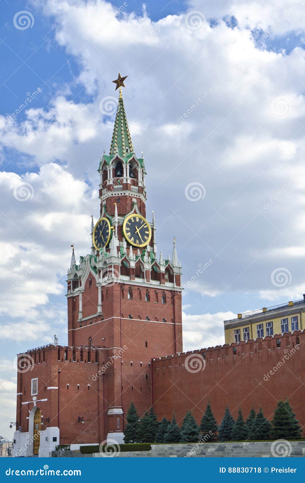 Clock Tower, Moscow Kremlin Stock Photo - Image of historical, defense ...