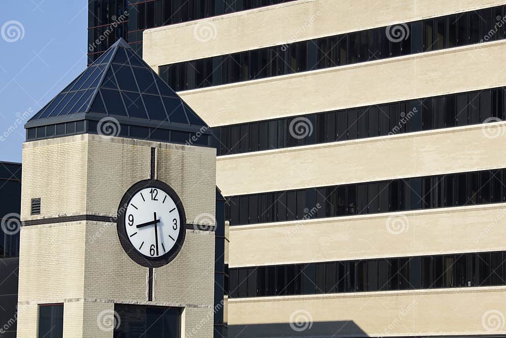 Clock Tower Next To the Hospital Stock Image - Image of window, urban ...