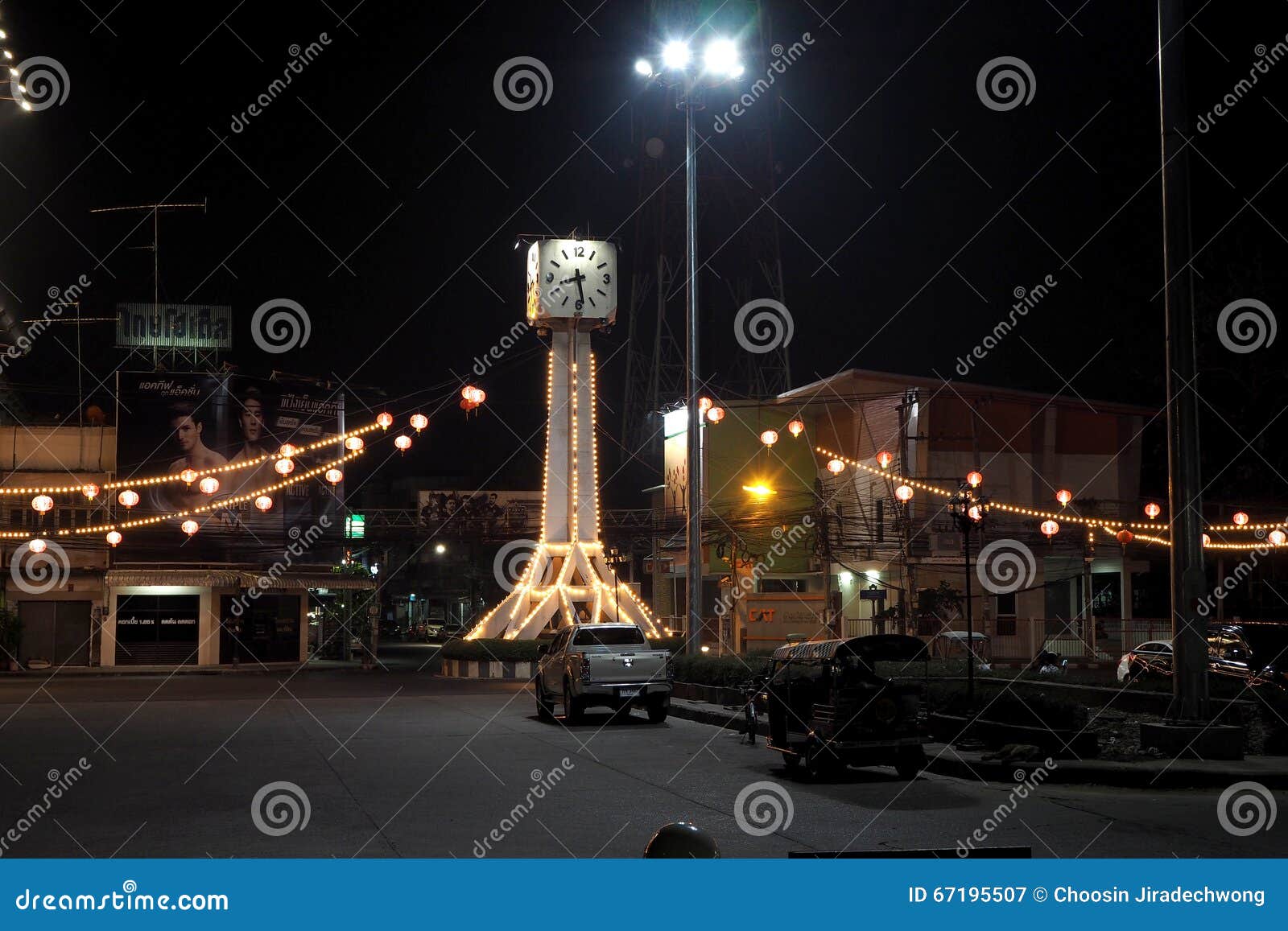 Clock tower at night editorial photography. Image of tourism - 67195507