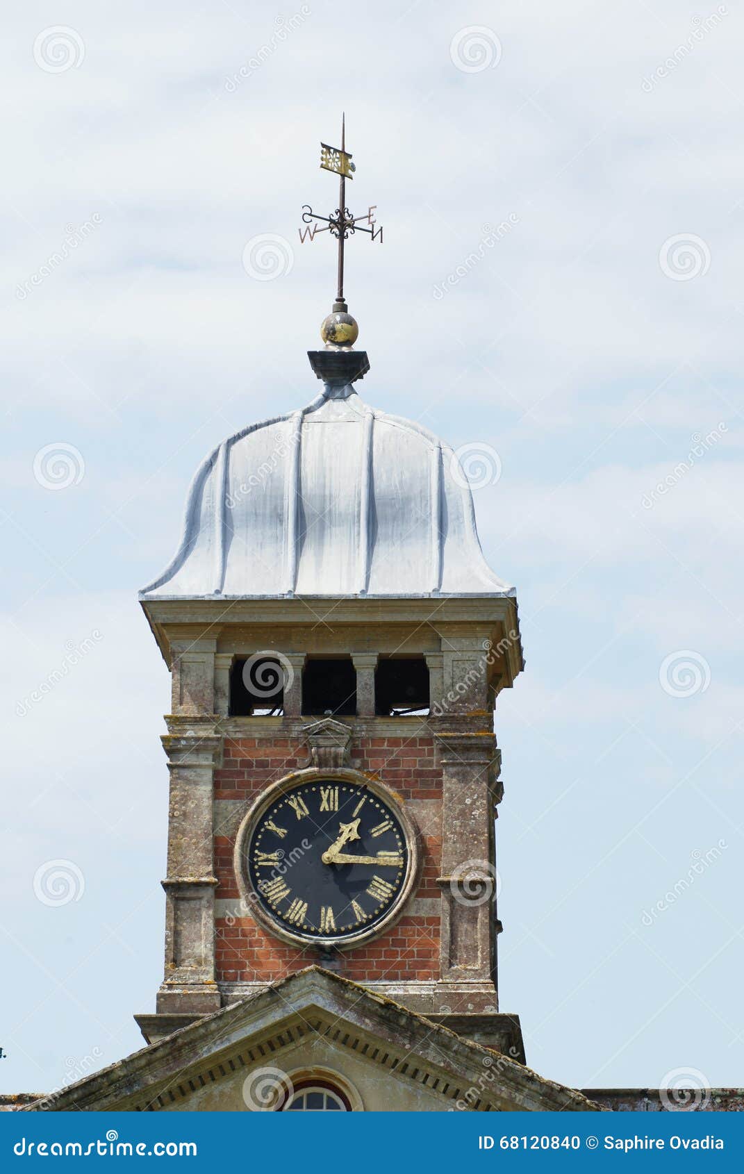 Clock tower stock photo. Image of classical, domed, wind - 68120840