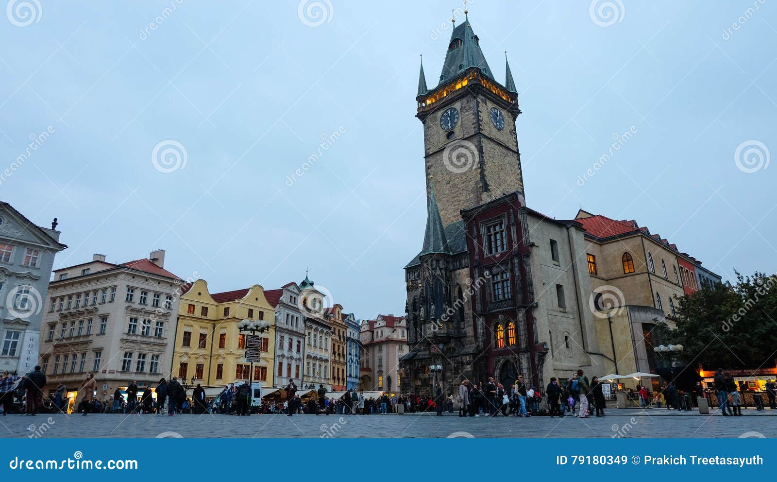 Clock Tower at Old Town Square, Prague Editorial Stock Image - Image of ...