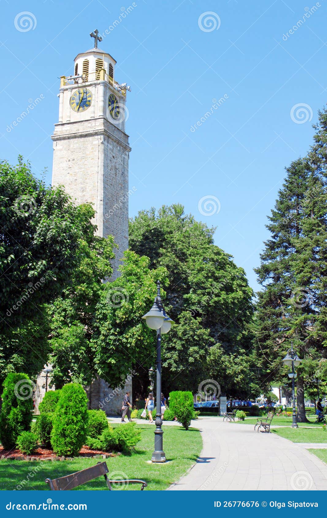 The Clock Tower and Park editorial photo. Image of green - 26776676