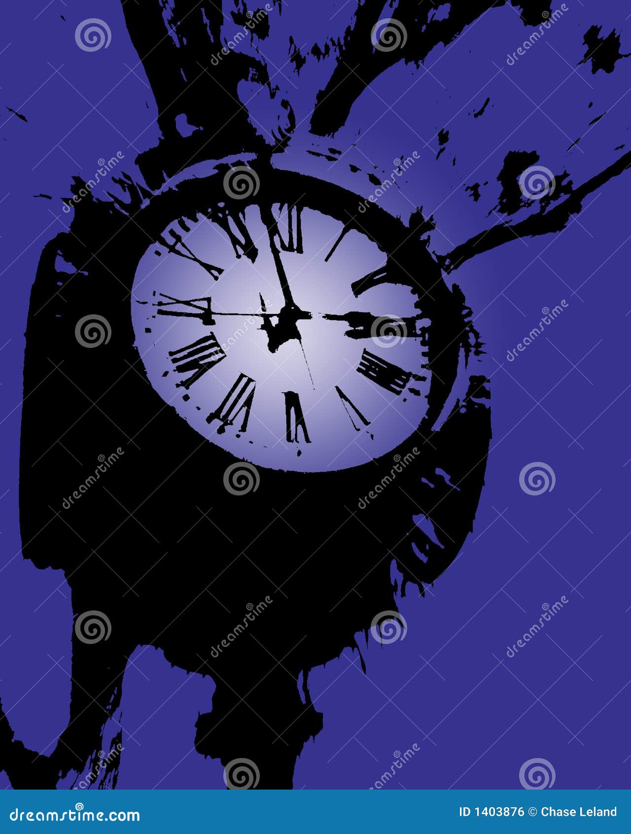 Clock tower purple stock illustration. Illustration of classic - 1403876