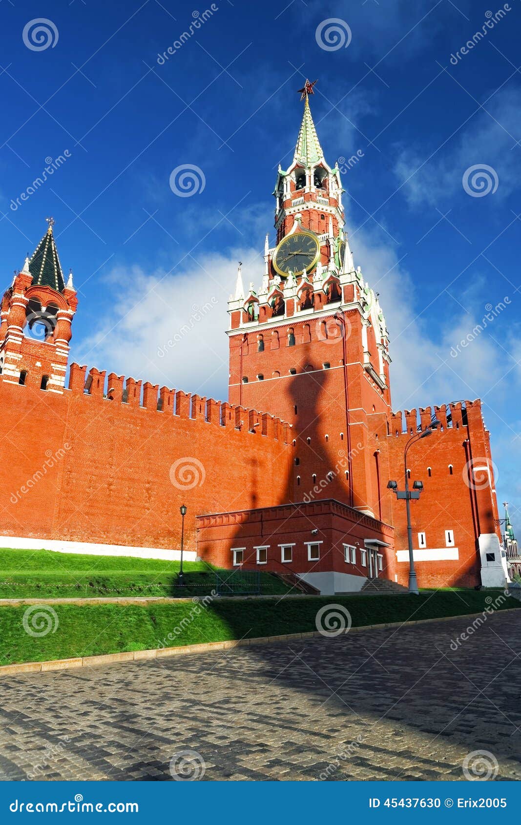 Clock Tower on the Red Square in Moscow Russia Stock Photo - Image of ...