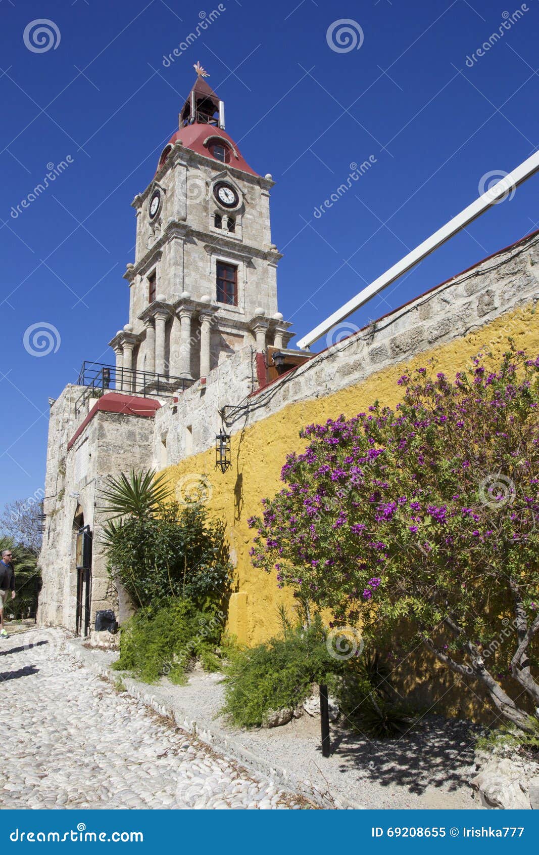 Clock Tower in Rhodes, Greece Editorial Image - Image of rhodes, town ...
