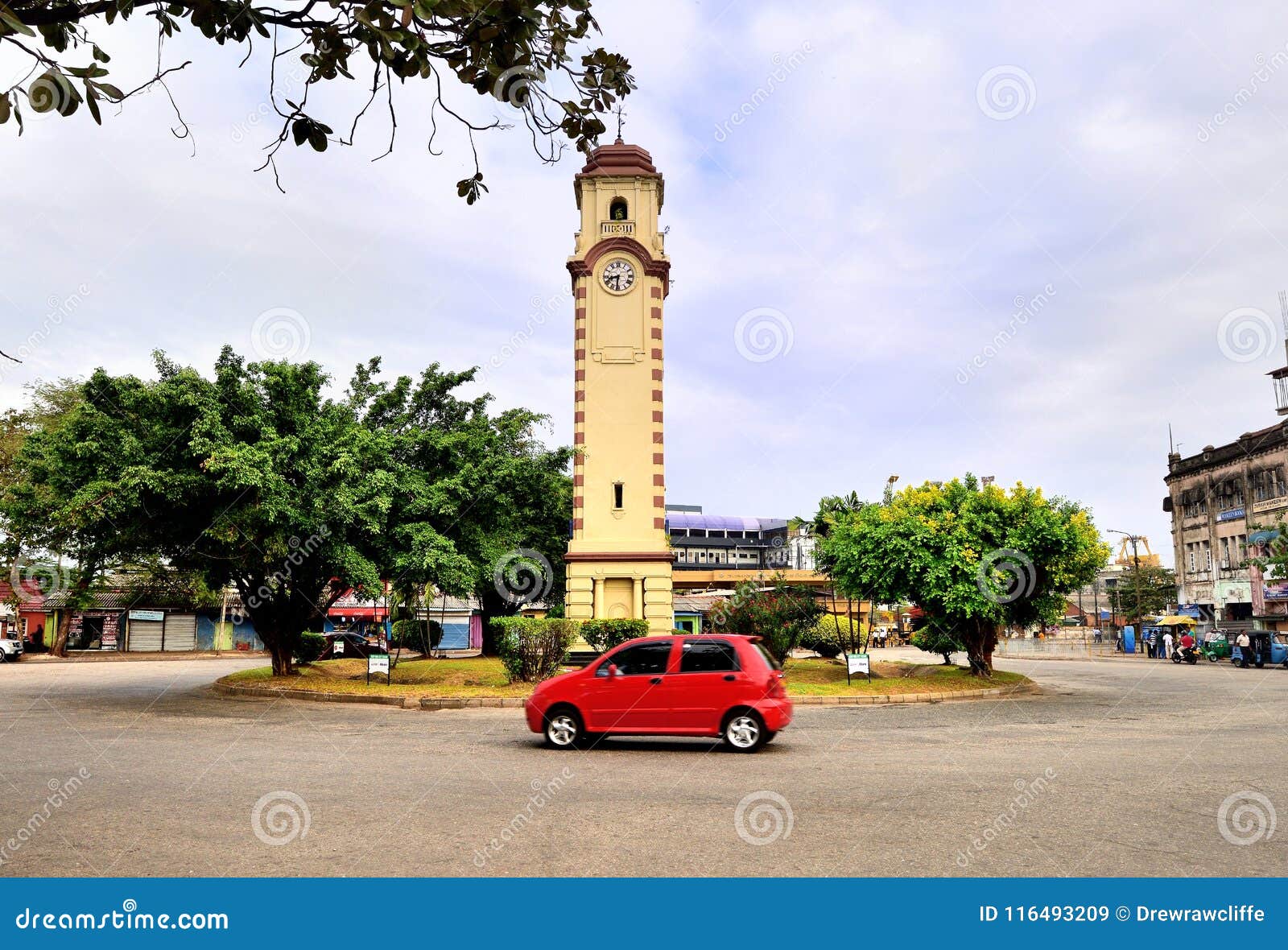 Clock Tower on a Roundabout Editorial Stock Image - Image of building ...