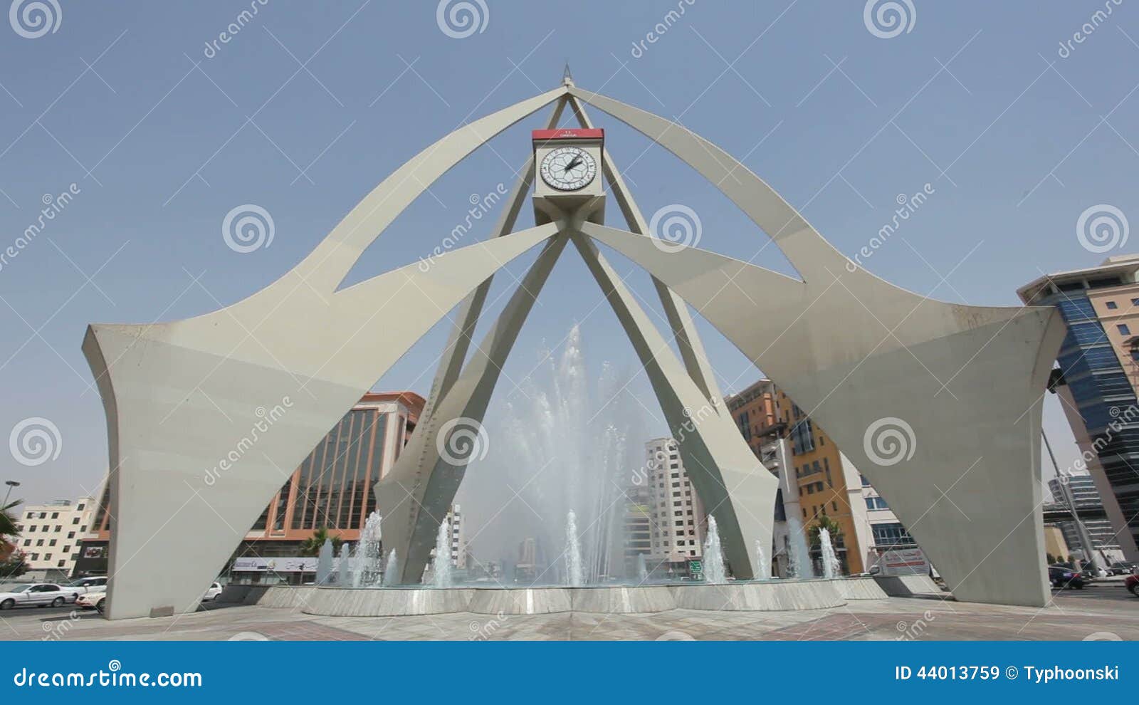Clock Tower Roundabout in Dubai Stock Video - Video of tower, arab ...