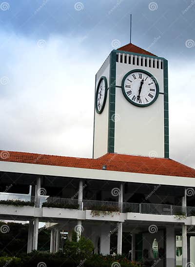 Clock tower in school stock photo. Image of telling, tall - 5900392