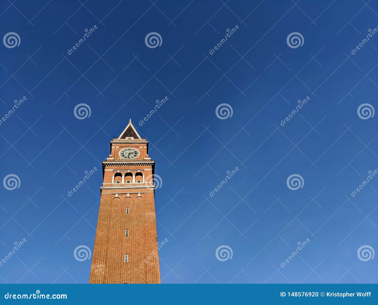 Clock Tower in Seattle stock photo. Image of brick, tower - 148576920