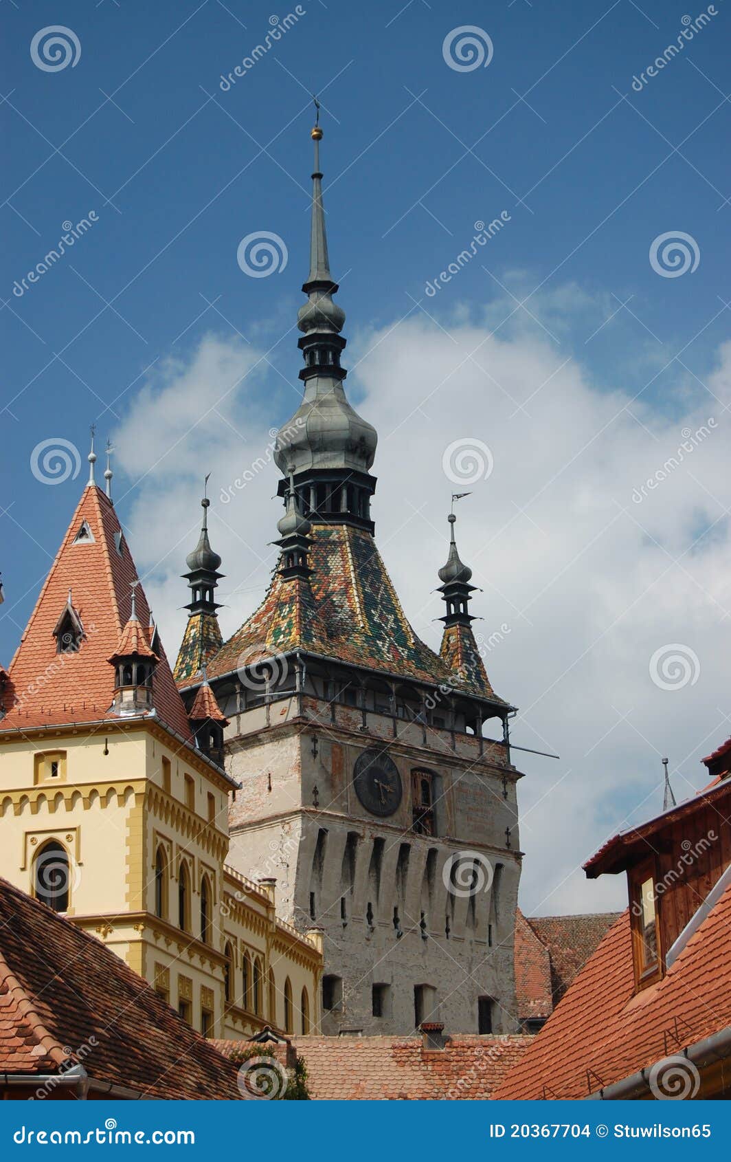 The Clock Tower of Sighisoara, Romania Stock Photo - Image of tarnava ...