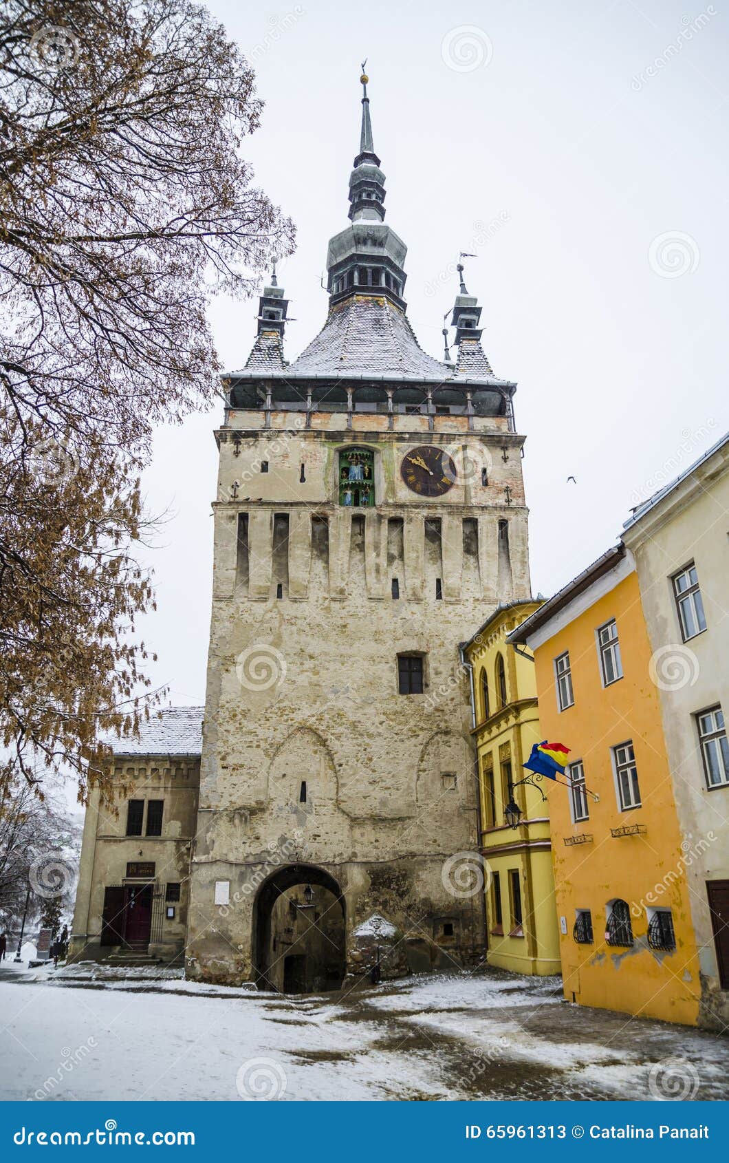 Clock Tower in Sighisoara, Romania Stock Image - Image of tradition ...