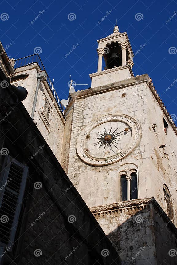 Clock tower in Split stock photo. Image of brick, cathedral - 3406138