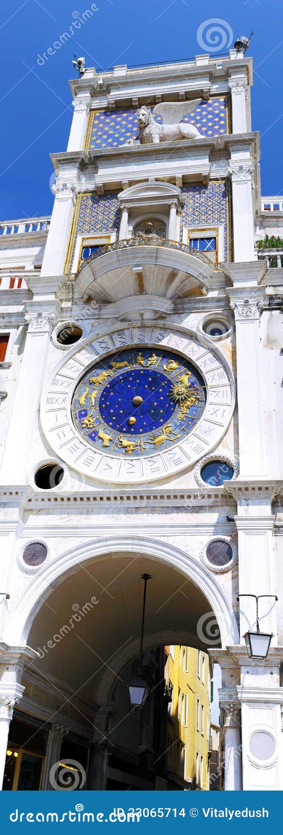 Clock Tower of St. Mark in Venice, Italy Stock Photo - Image of ...