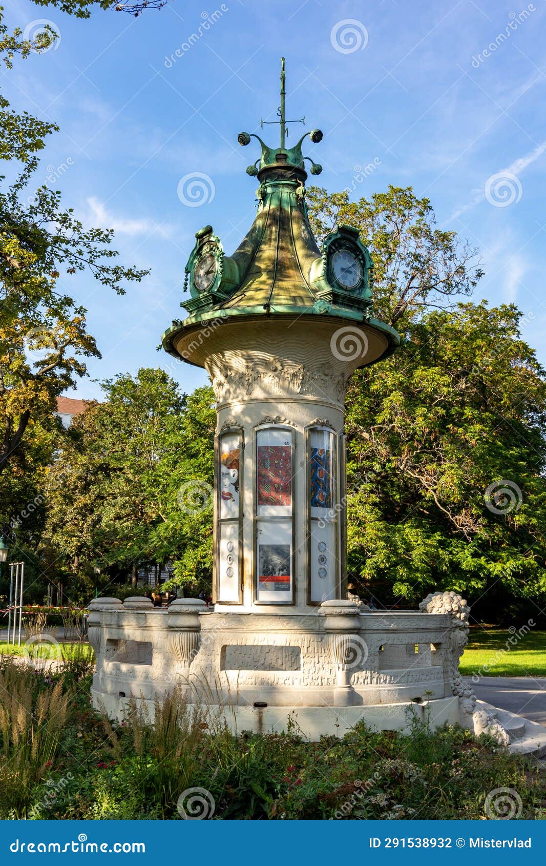 Clock Tower in Stadtpark, Vienna, Austria Editorial Photography - Image ...