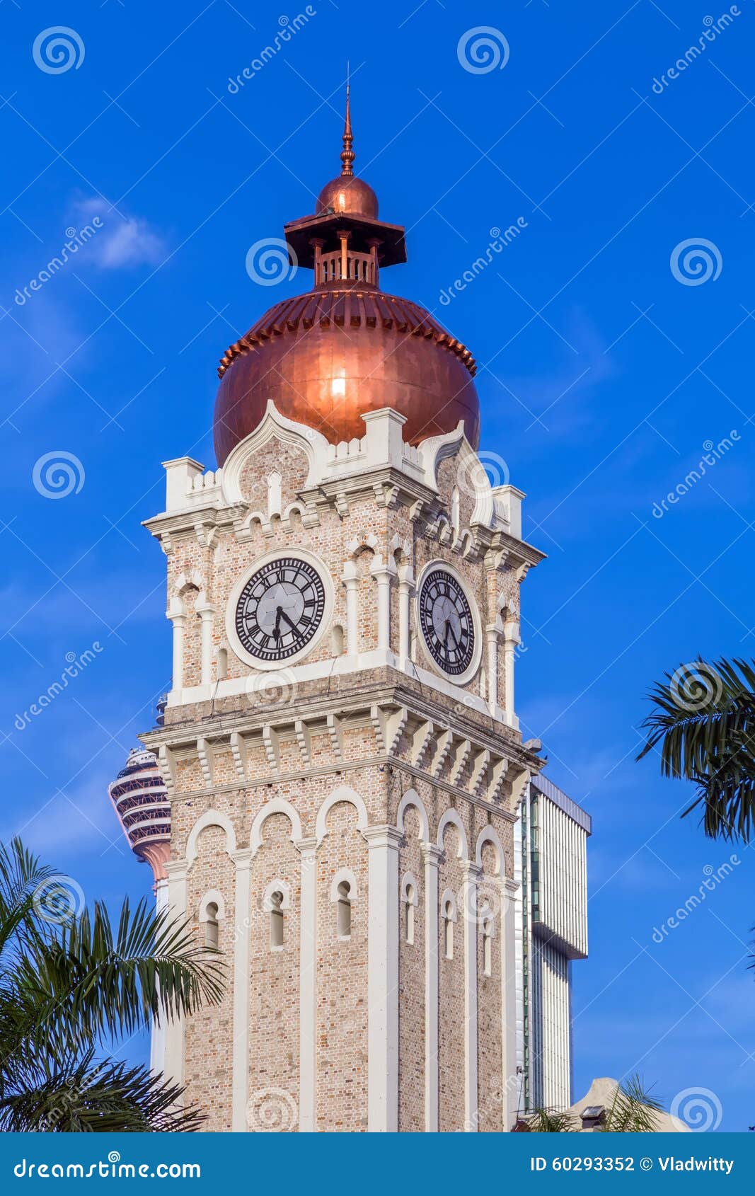 Clock Tower Sultan Abdul Samad Building Stock Photo - Image of scene ...