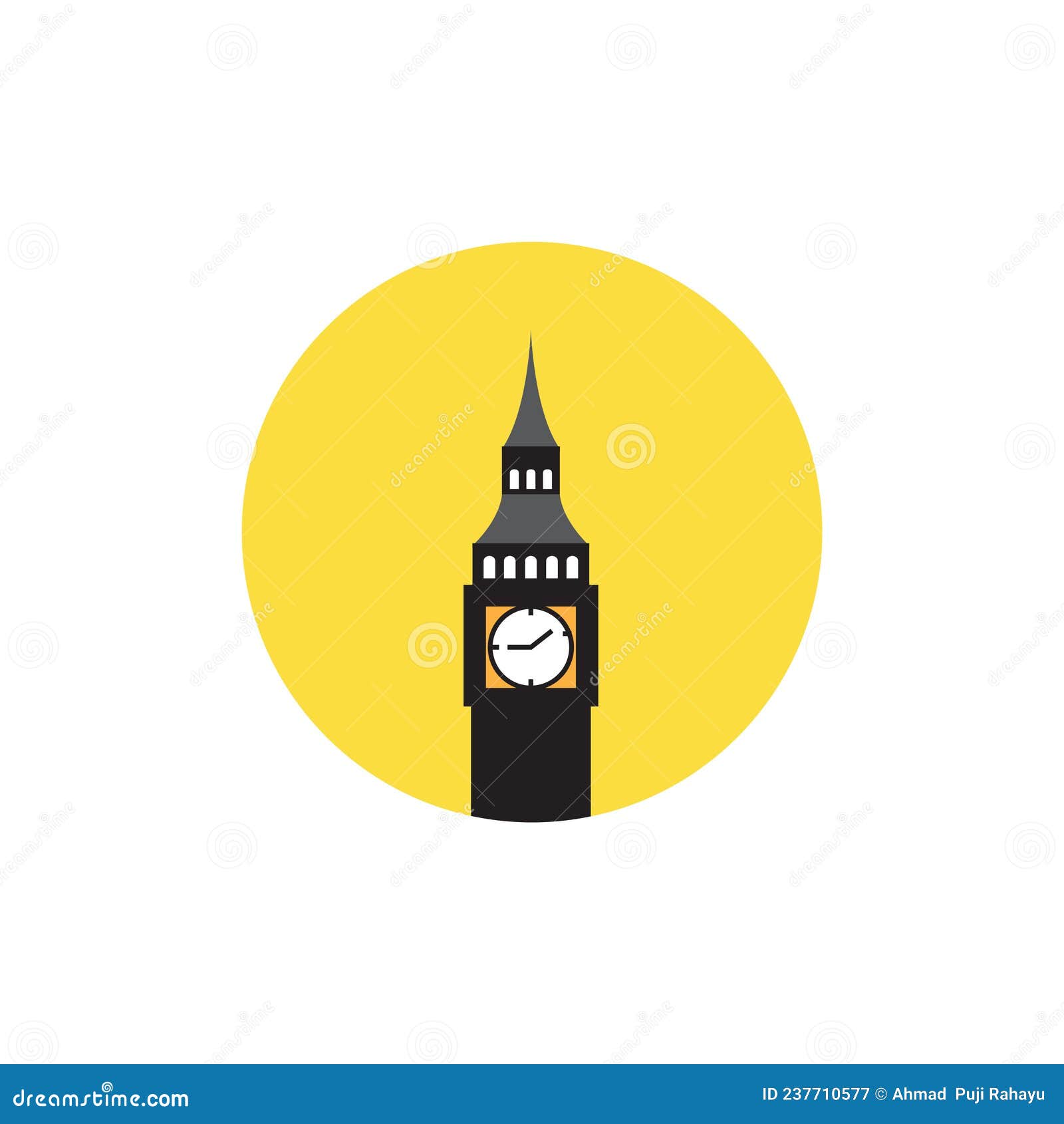 Clock Tower with Sunset Logo Design Vector Graphic Symbol Icon Sign ...