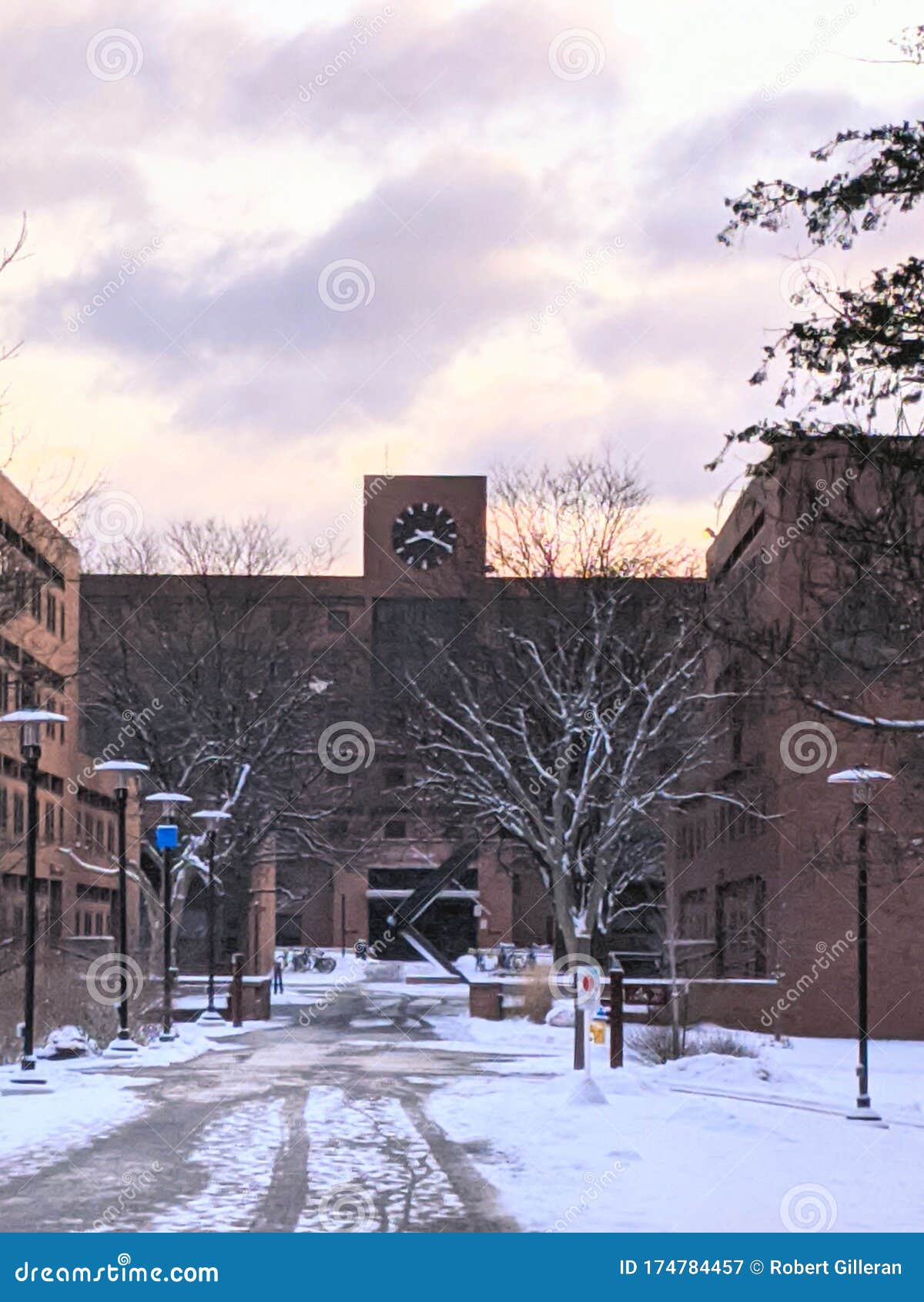 Clock tower sunset Rit stock image. Image of tower, clock - 174784457