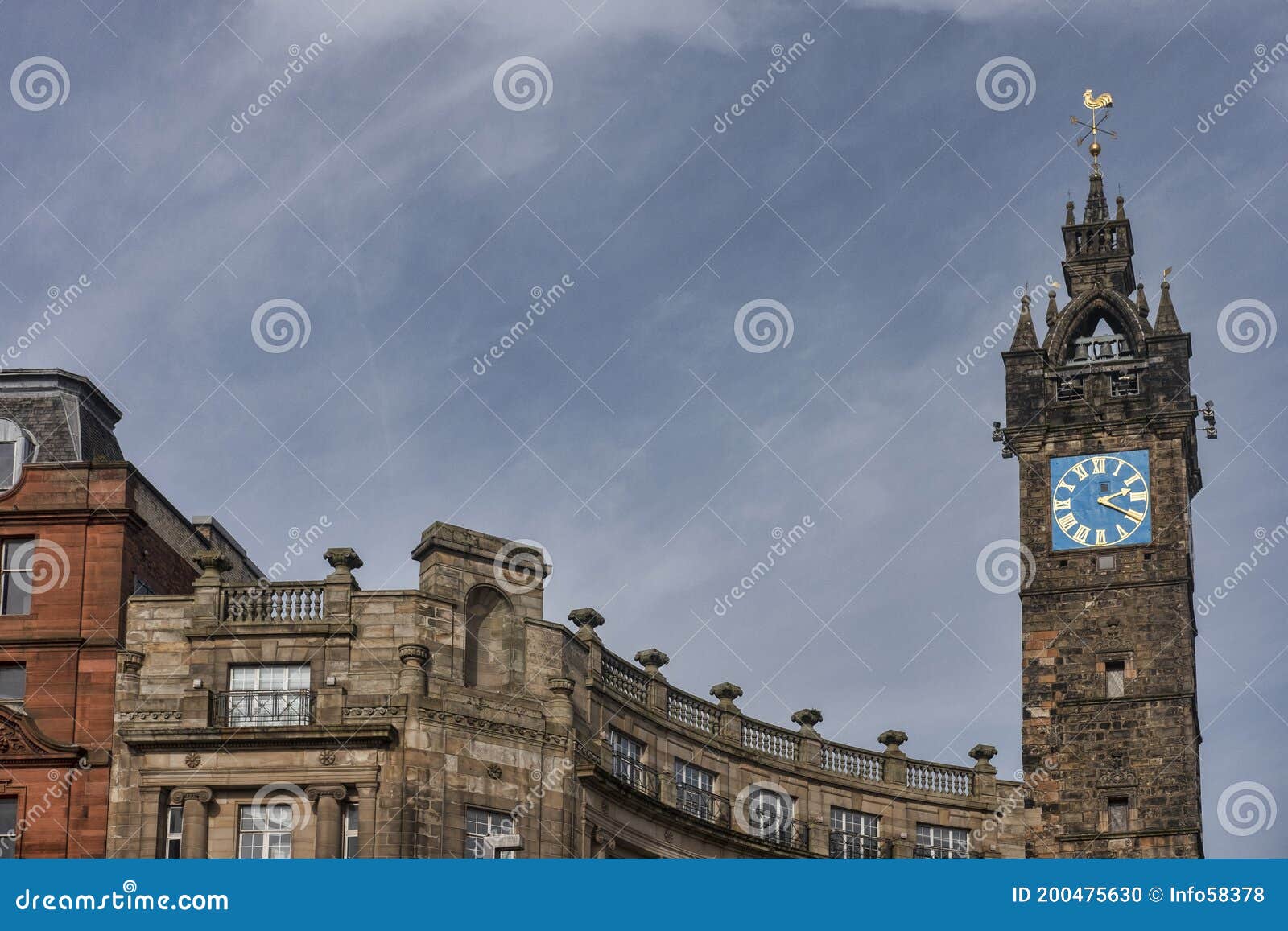 The Clock Tower in the Town Stock Photo - Image of landmark, tourism ...