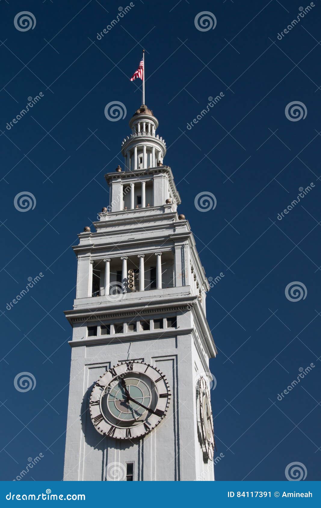 Clock Tower of the Train Station in San Francisco Stock Image - Image ...