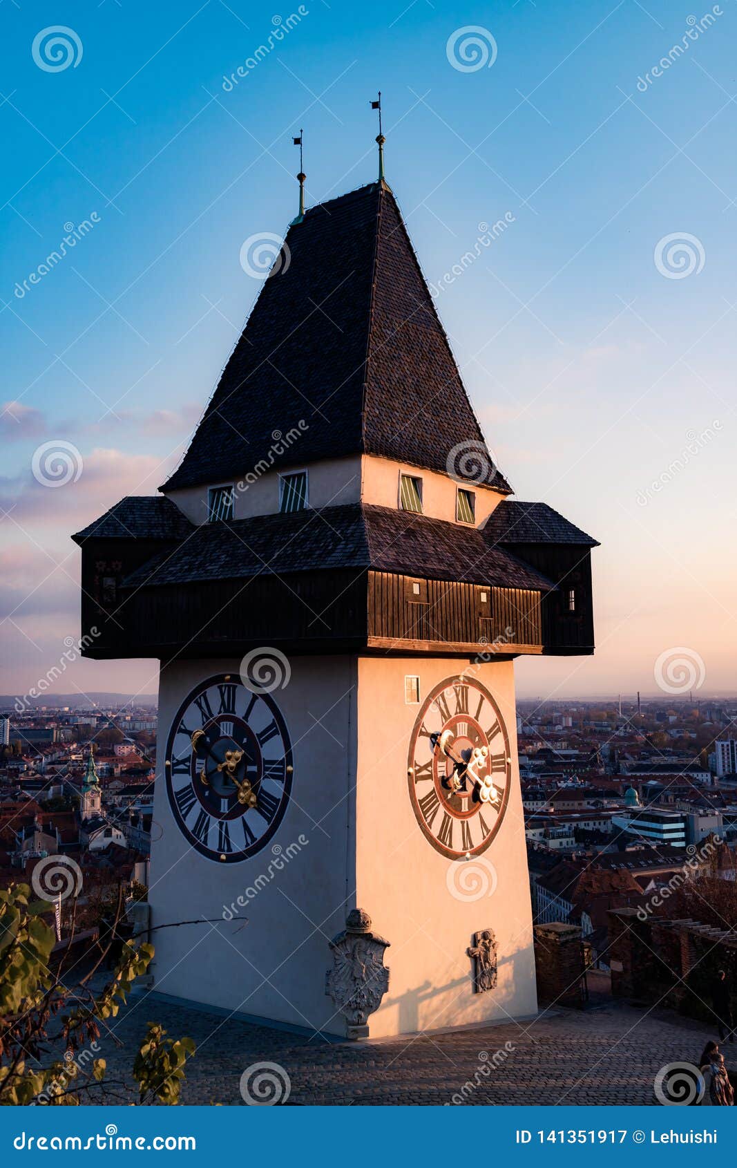 Clock Tower the Uhrturm in Graz. Styria, Austria Editorial Photography ...