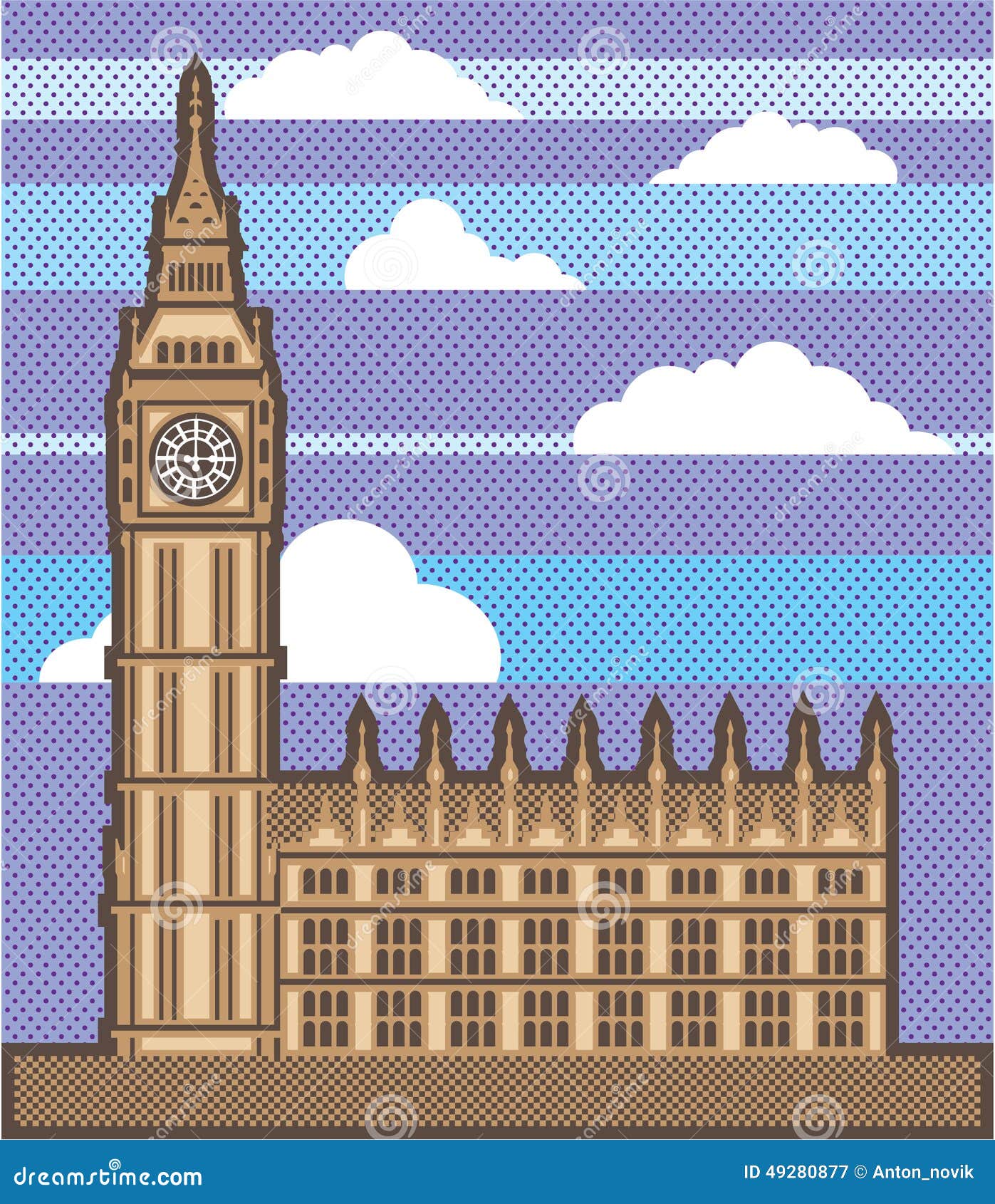 Clock Tower vector stock vector. Illustration of file - 49280877