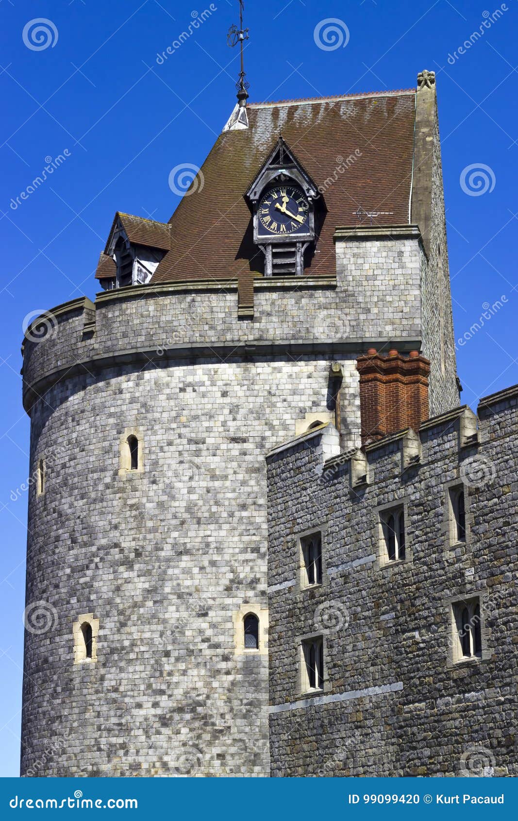 Clock Tower of Windsor Castle Editorial Image - Image of ancient ...