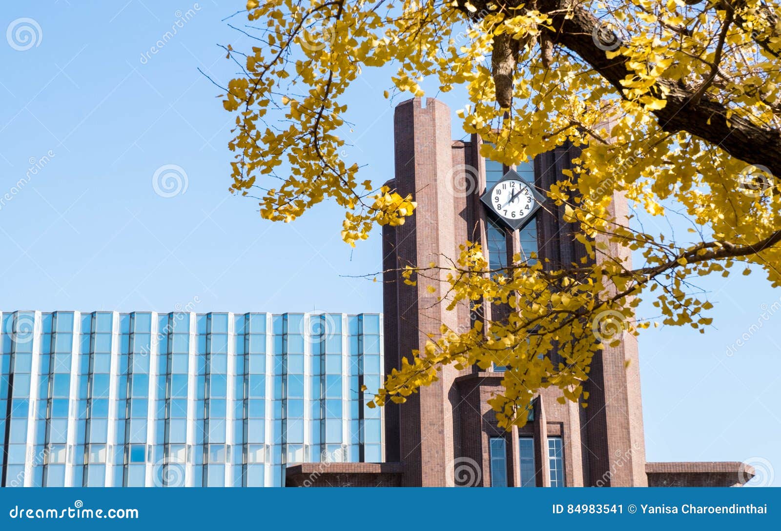 Clock Tower on Yasuda Auditorium the Great Hall at Tokyo University ...