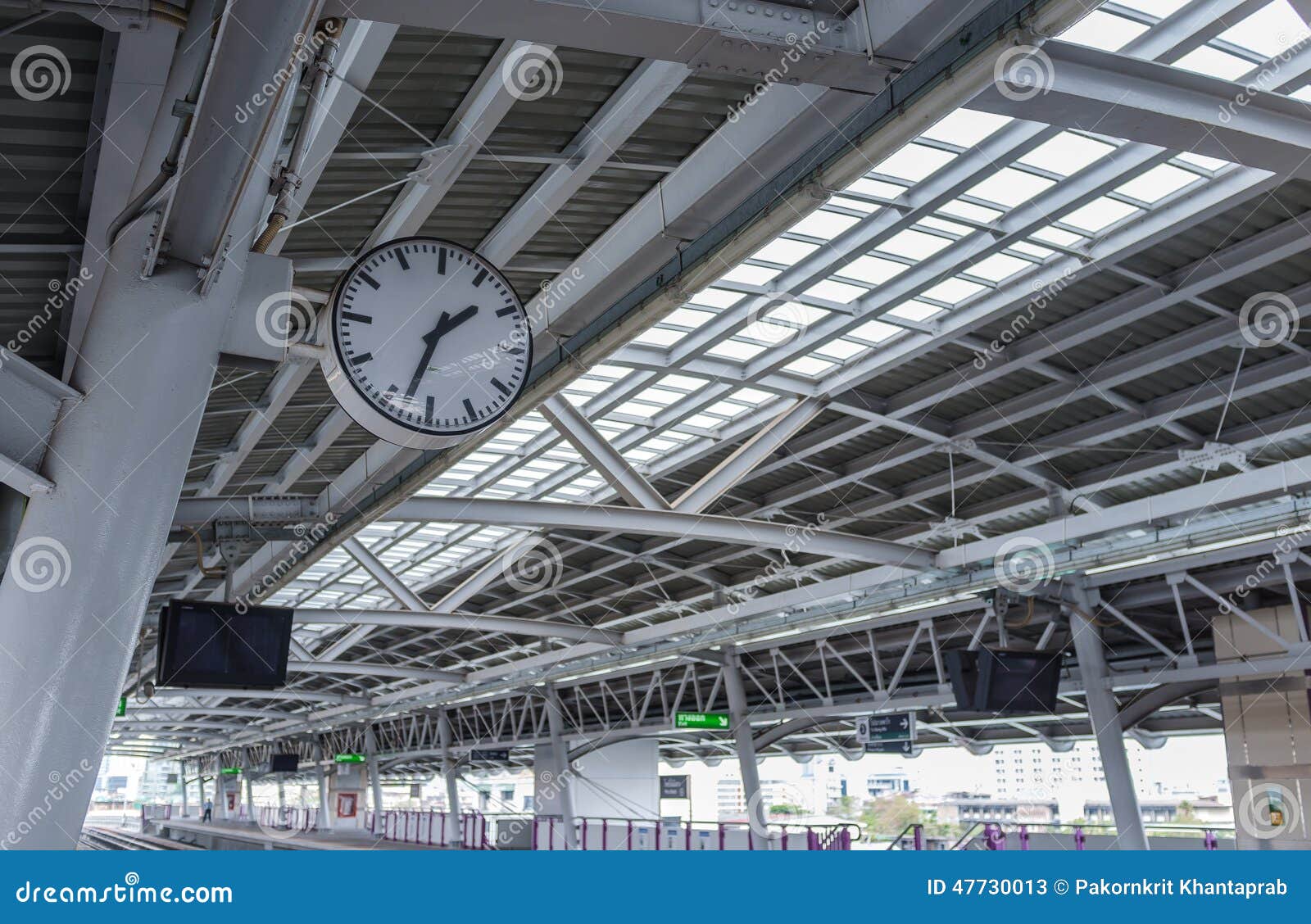 Clock in Train Sation stock image. Image of transportation - 47730013