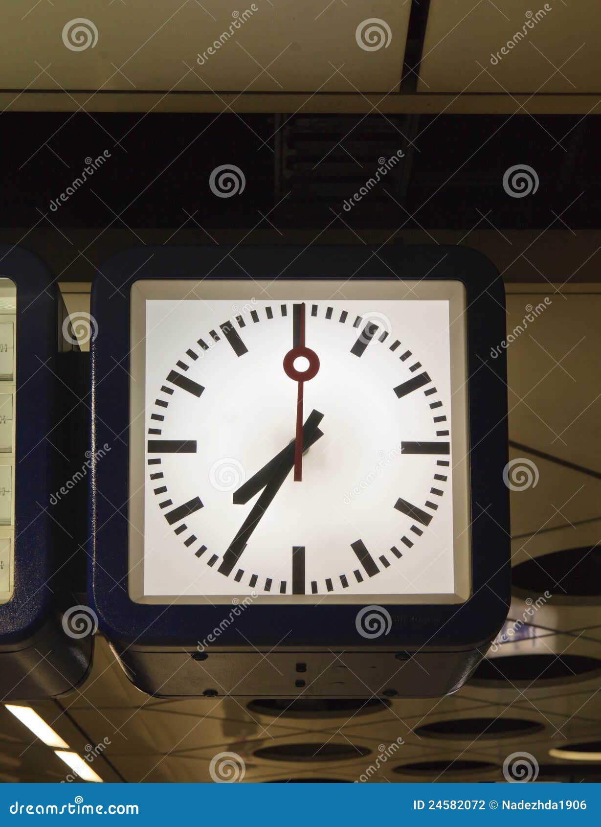 Clock at train station stock photo. Image of black, amsterdam - 24582072