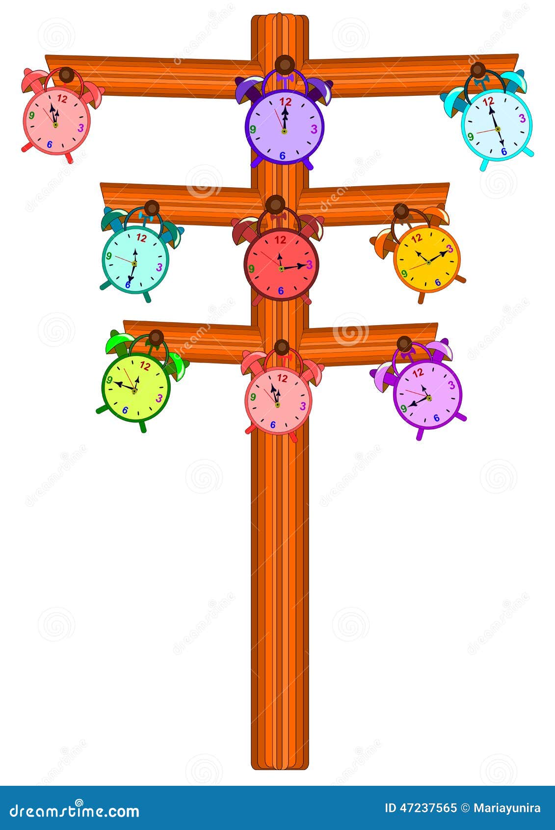 Clock With Tree Design Symbolizes Sustainability And Environmental ...