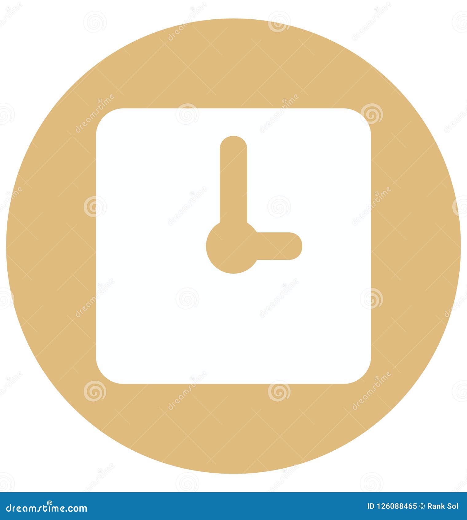 Clock Two Colors Glyph Vector Icon Isolated and Editable Stock Vector ...
