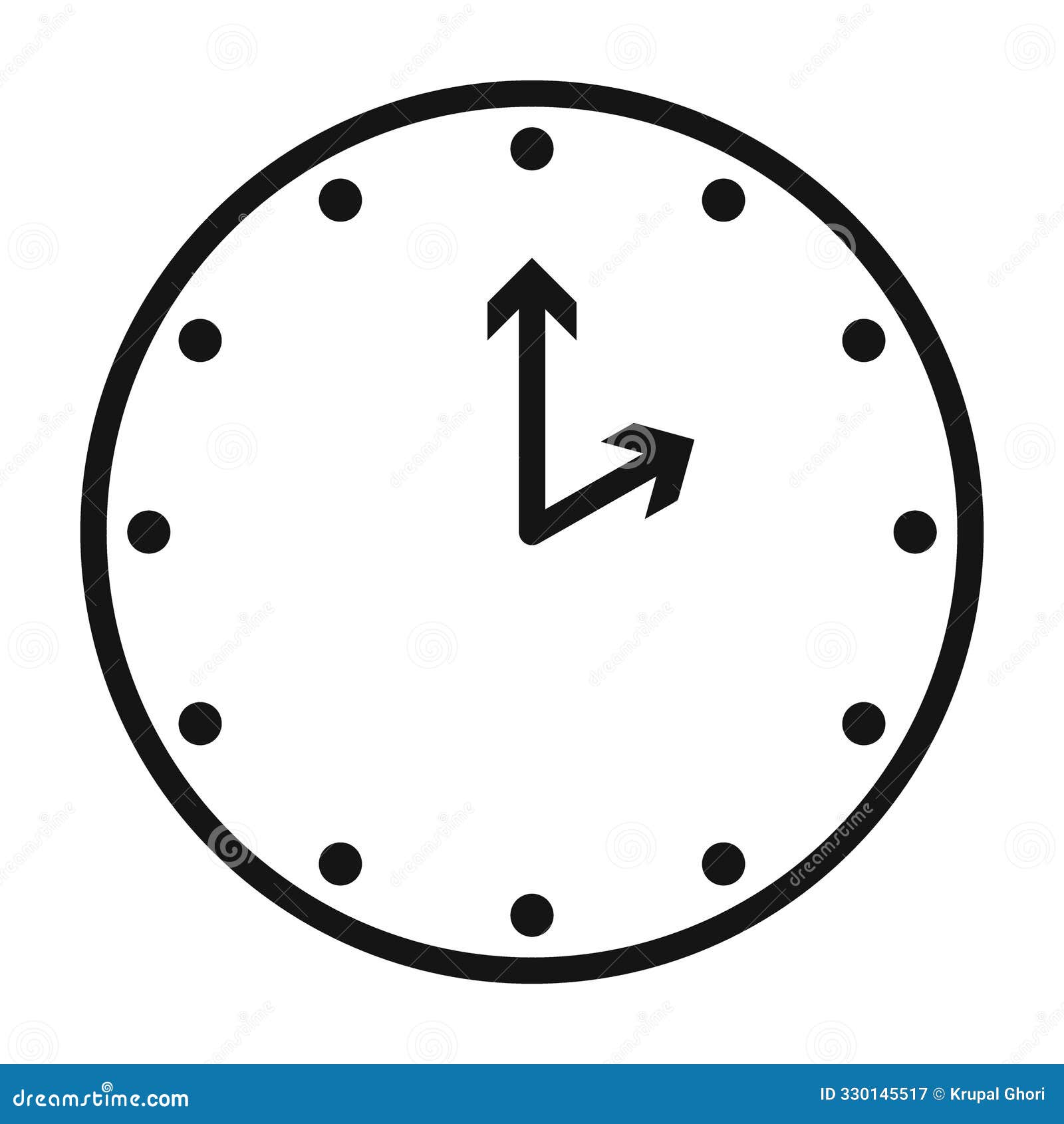 Clock Two Icon for Scheduling and Reminders Stock Vector - Illustration ...