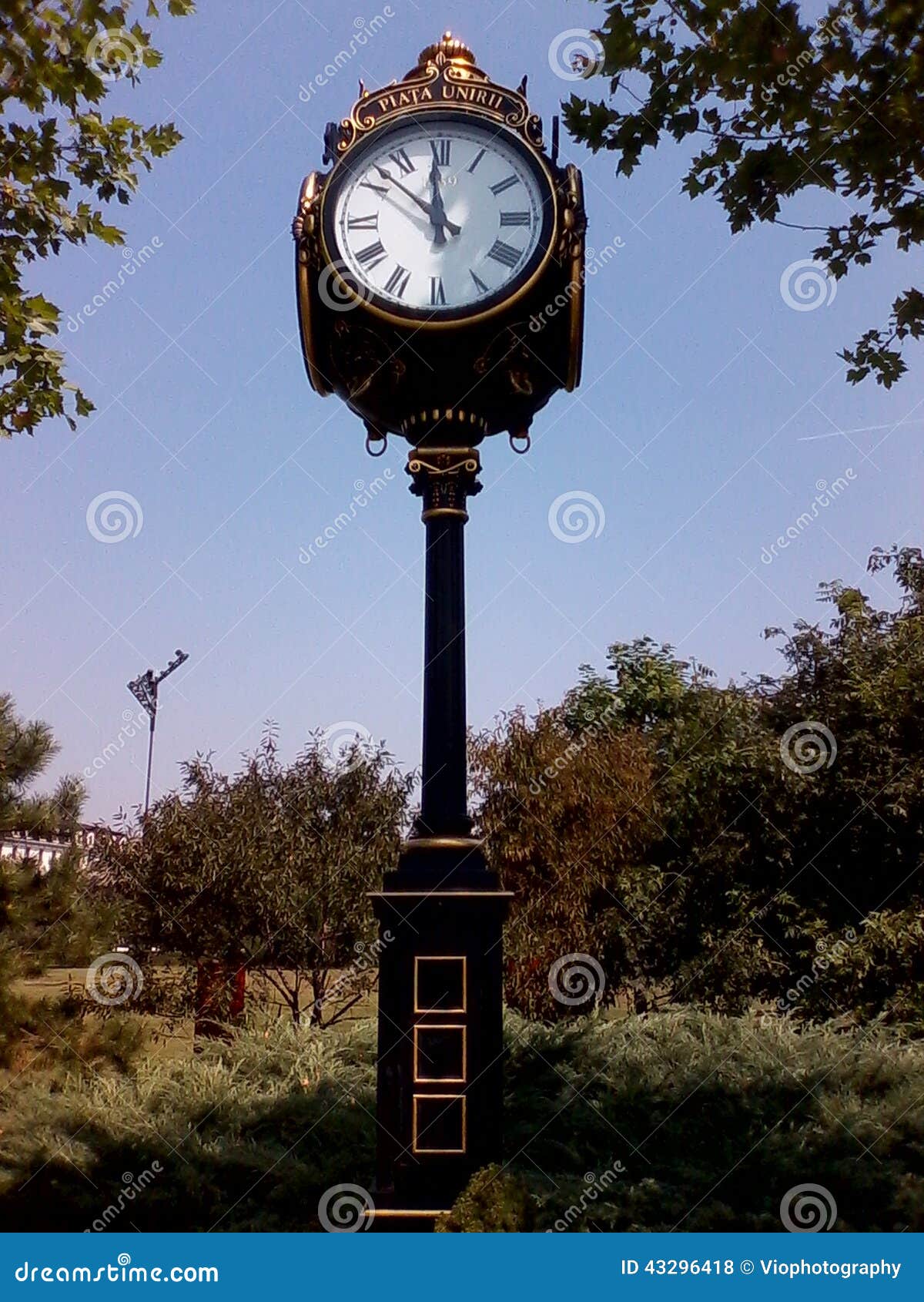 Street clock editorial stock photo. Image of clock, clouds - 43296418