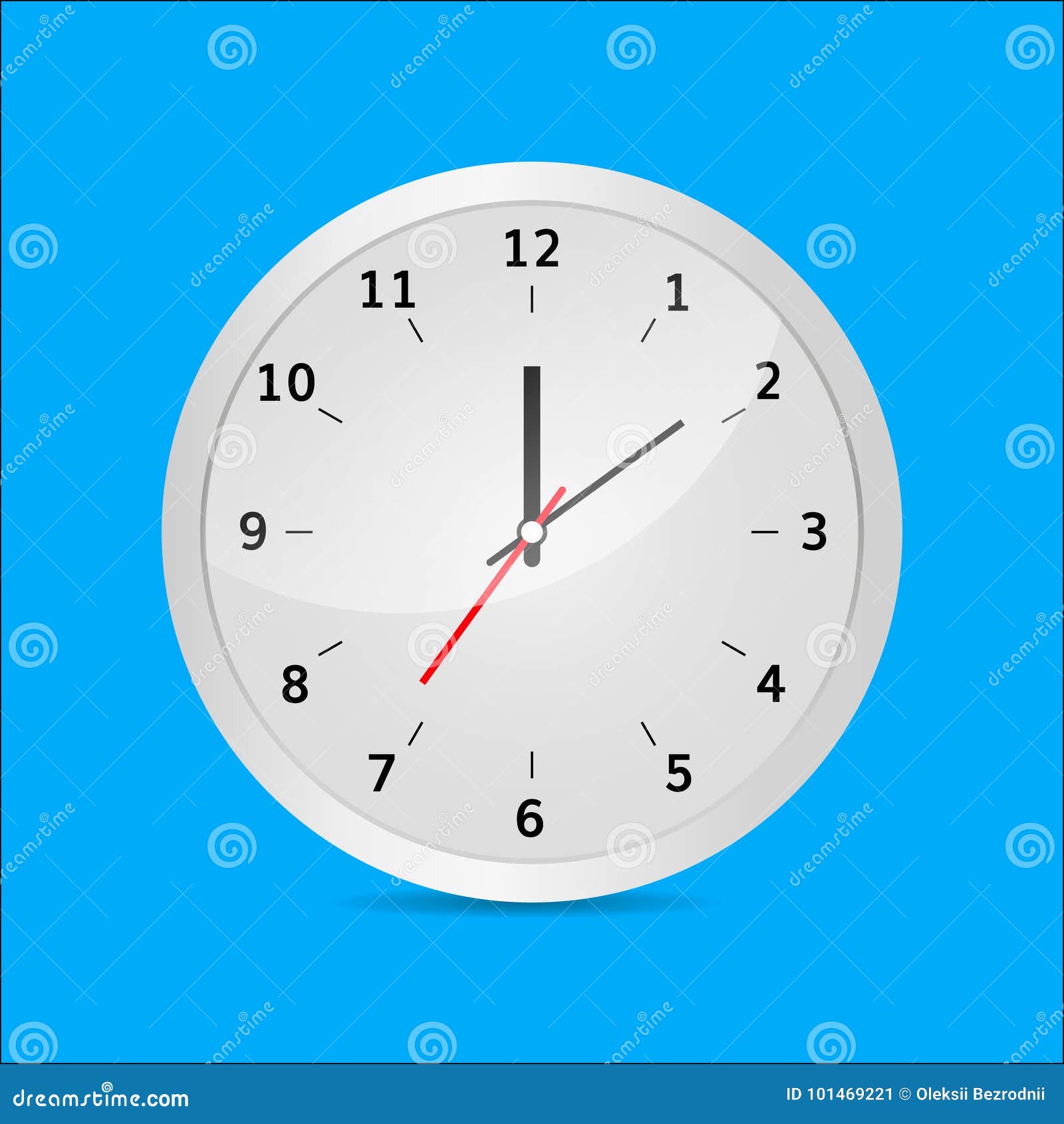 Clock vector 3d stock vector. Illustration of shadow - 101469221