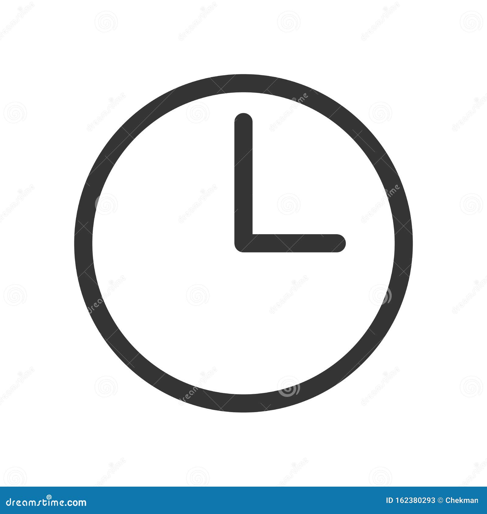 Clock vector icon stock illustration. Illustration of shape - 162380293