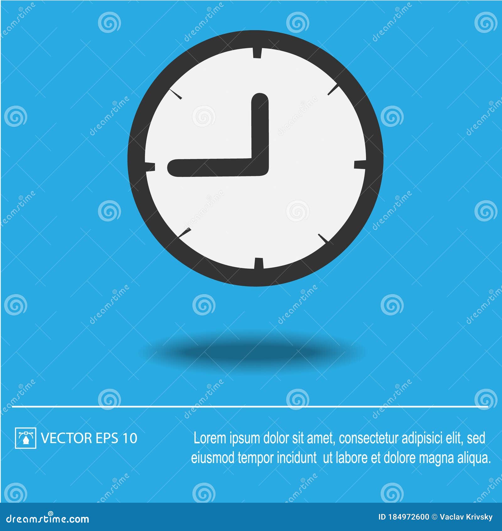 Clock Vector Icon Eps 10. Simple Isolated Illustration Stock Vector ...