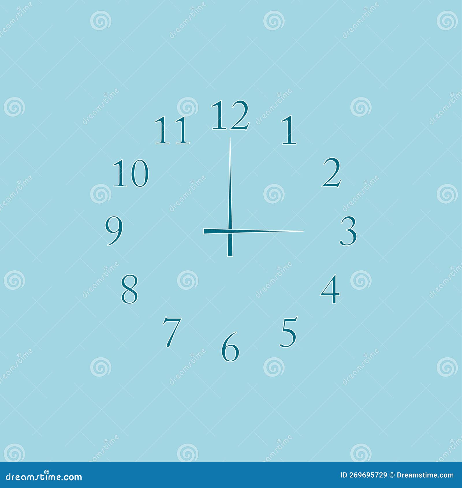 Clock Vector Icon. Clock Face Isolated Stock Vector - Illustration of ...