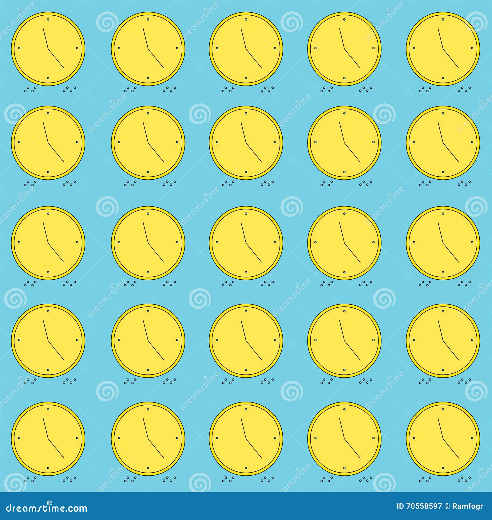 Clock vector illustration stock vector. Illustration of pointer - 70558597