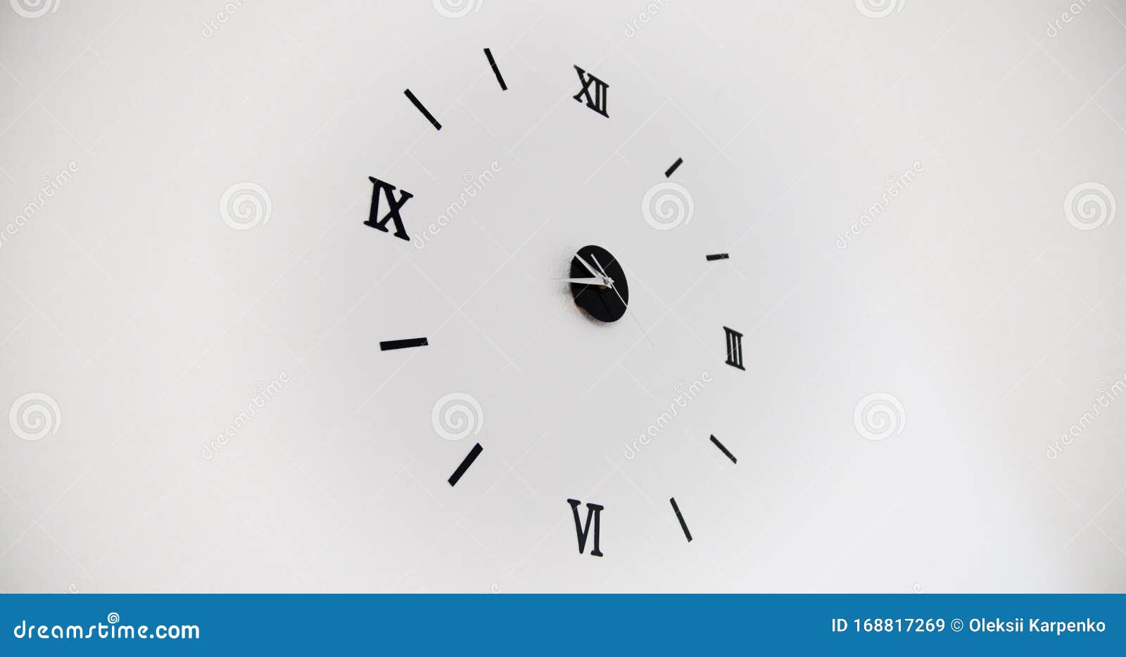 The Clock Walk. Timelapse or Time Lapse of Clock on White Backgroungd ...