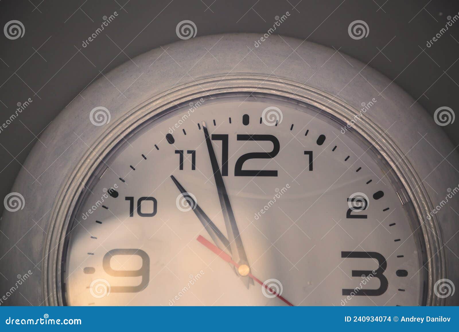 Clock on the wall stock photo. Image of circle, time - 240934074