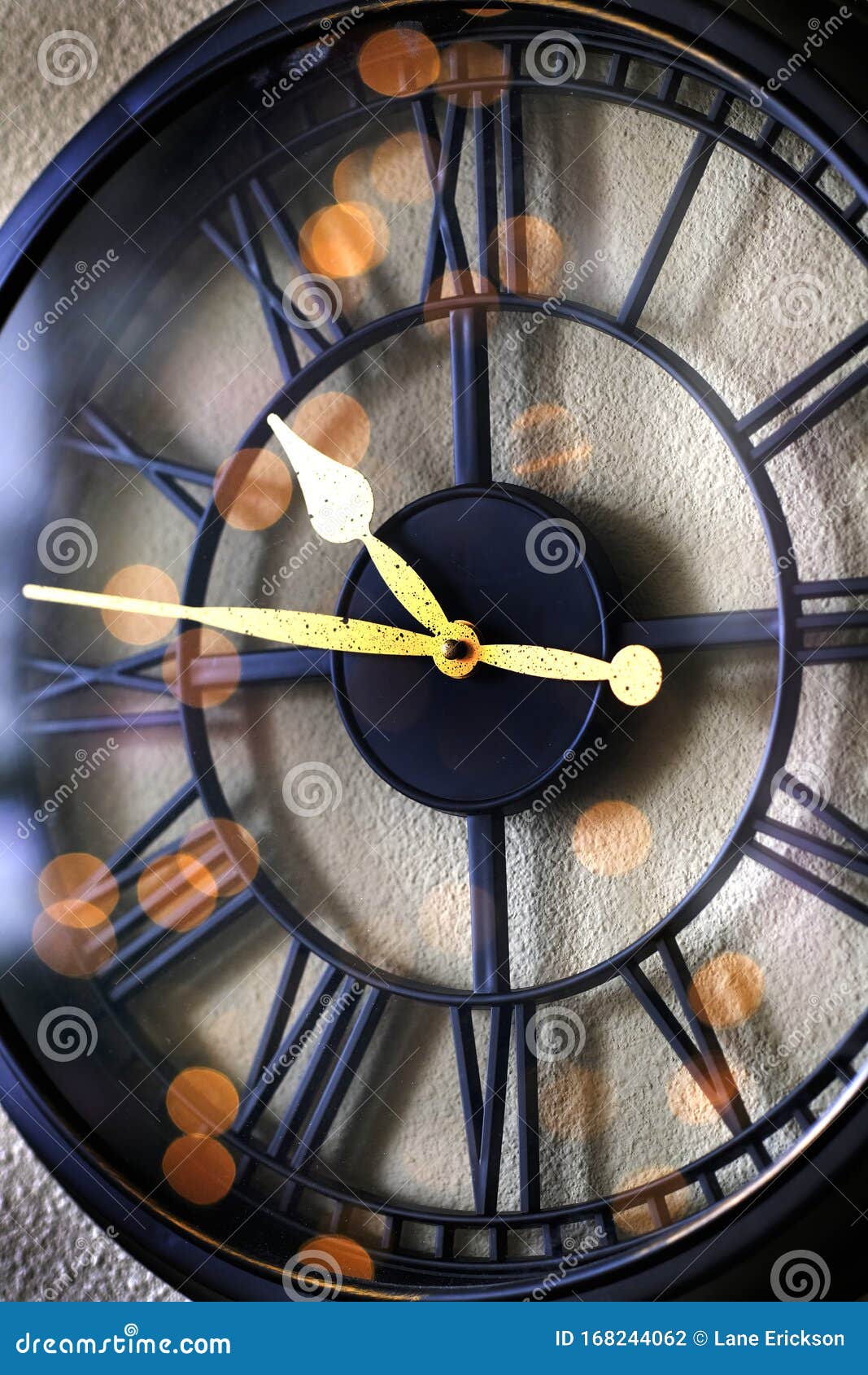 Clock on Wall Time Reflection Stock Photo - Image of aged, classic ...