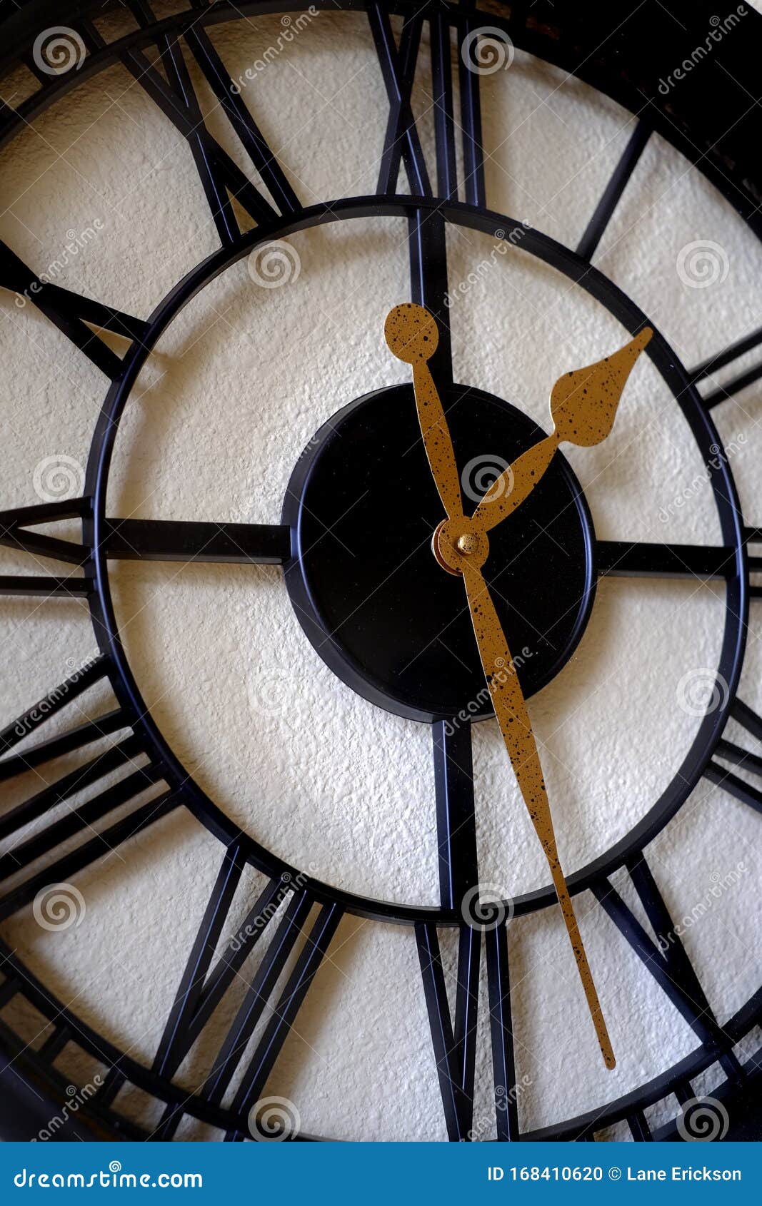 Clock on Wall Time Reflection Stock Photo - Image of face, numerals ...