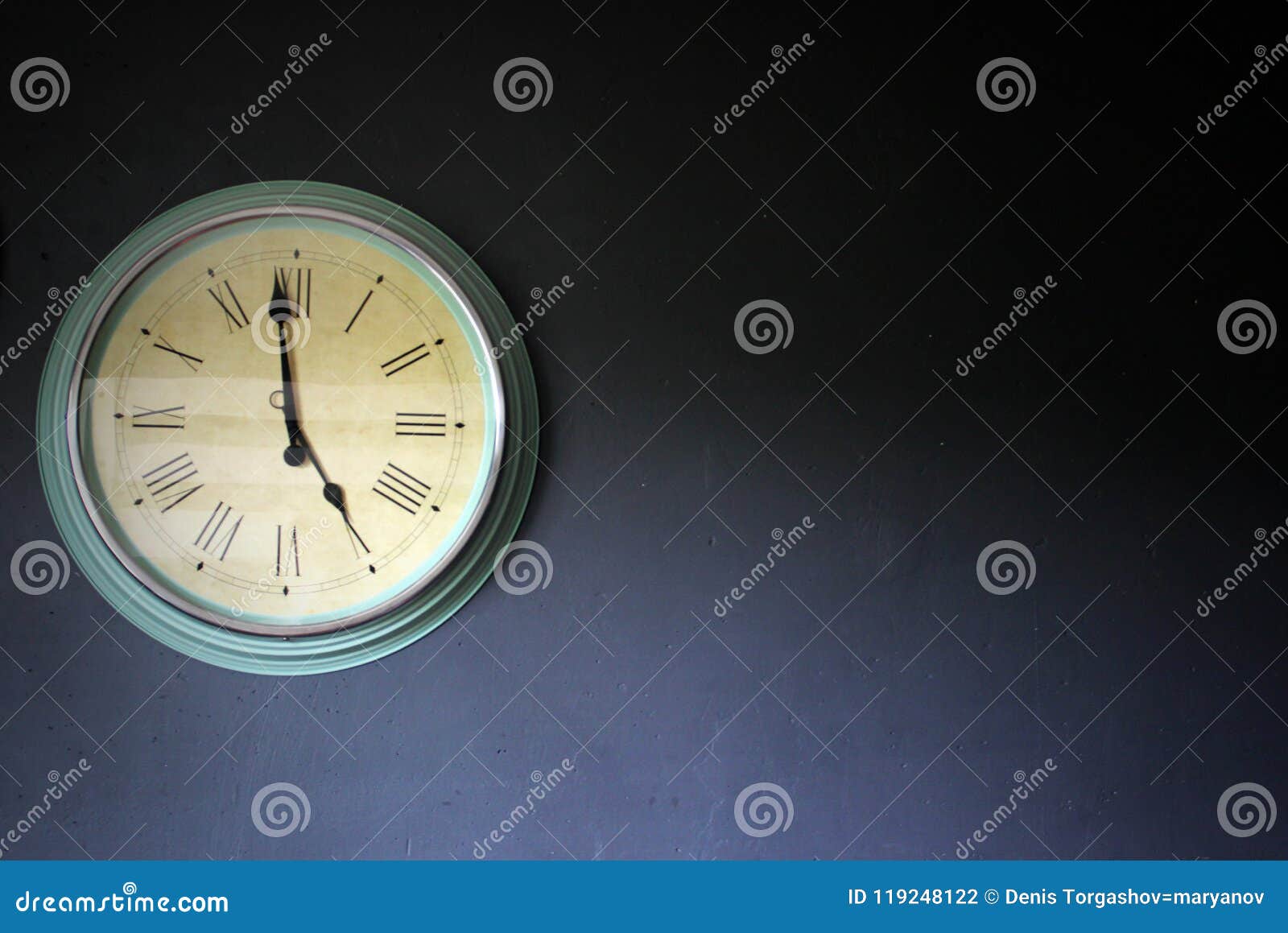 Clock At The Wall In Itsaraphap Station Of New MRT Electric TrainNice ...