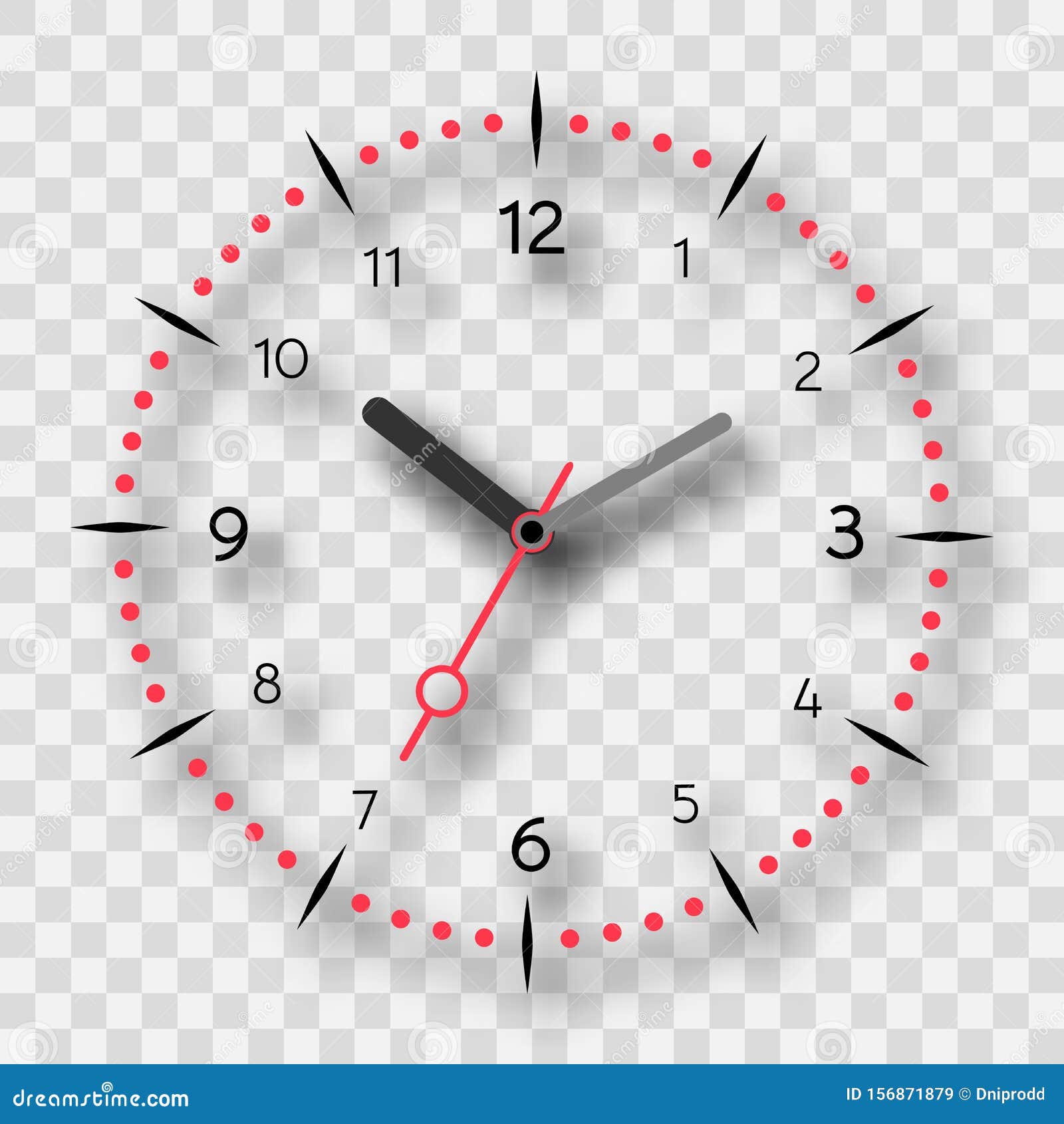 Watch Dial. A Set Of Numbers Arranged In A Circle. Vector Illustration ...