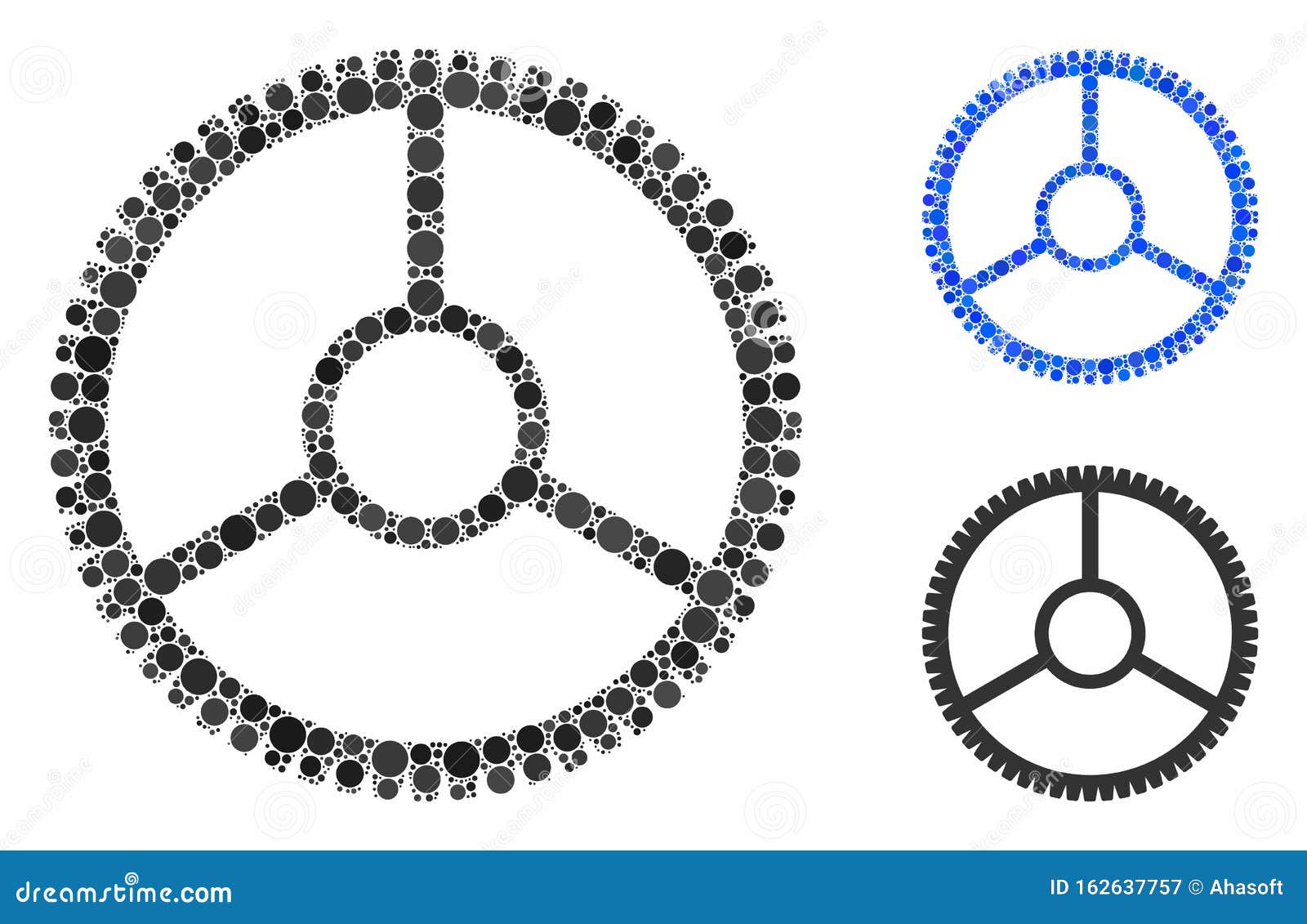 Clock Wheel Composition Icon of Spheric Items Stock Illustration ...
