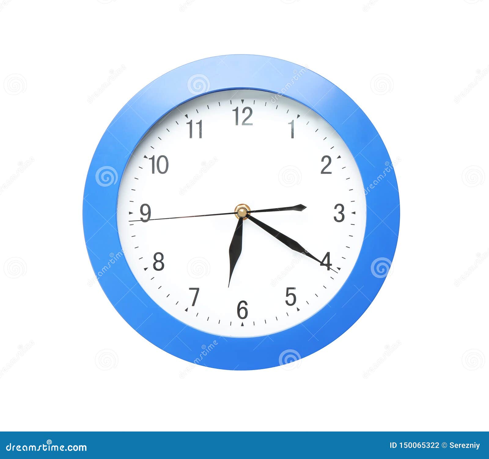 Clock on White Background. Time Management Concept Stock Photo - Image ...