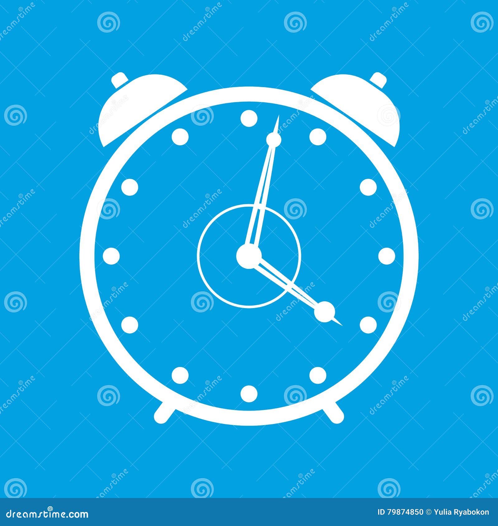 Clock white icon stock vector. Illustration of speed - 79874850