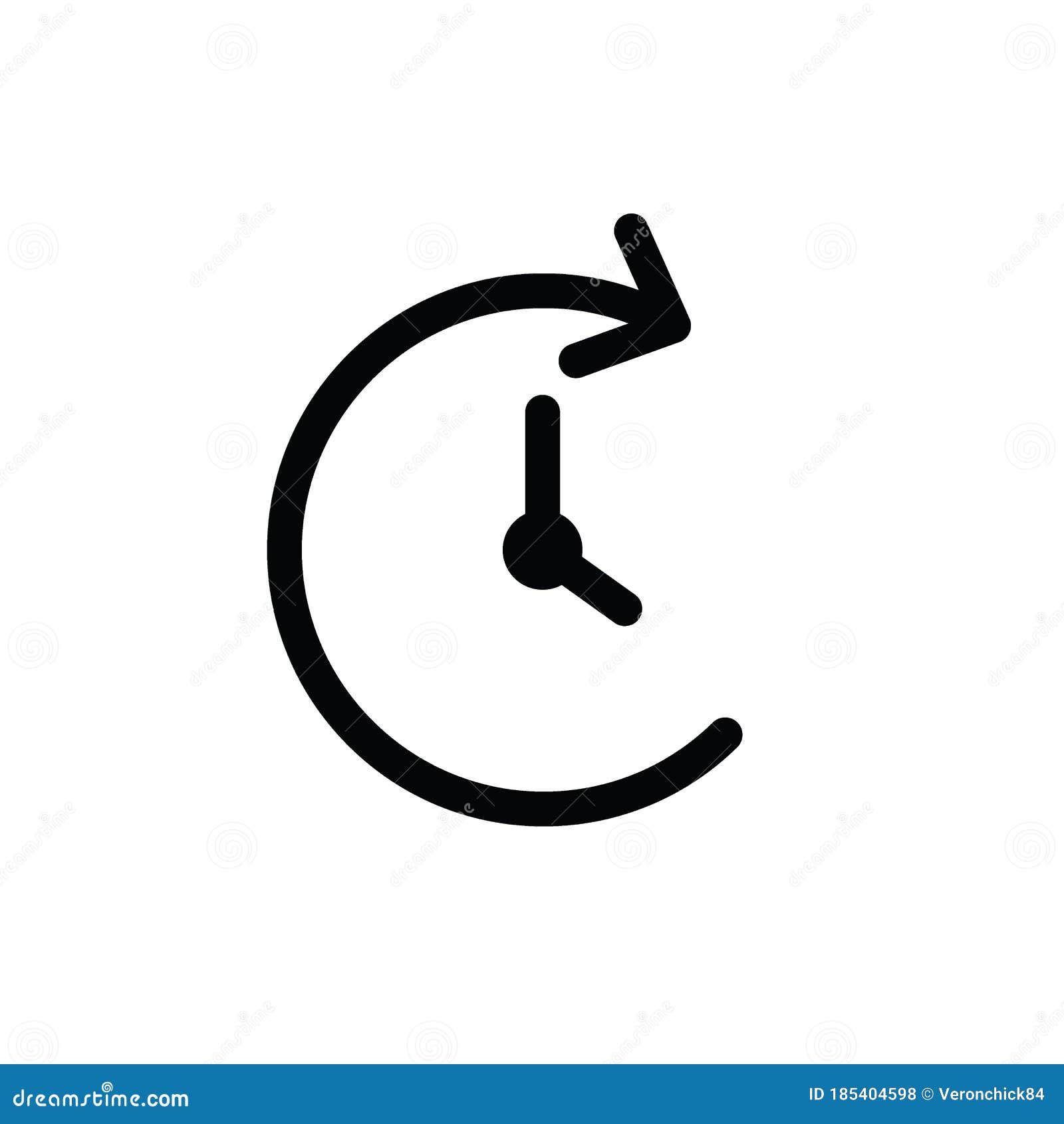 Clock - White Vector Icon Time Icon Vector Logo Stock Vector ...