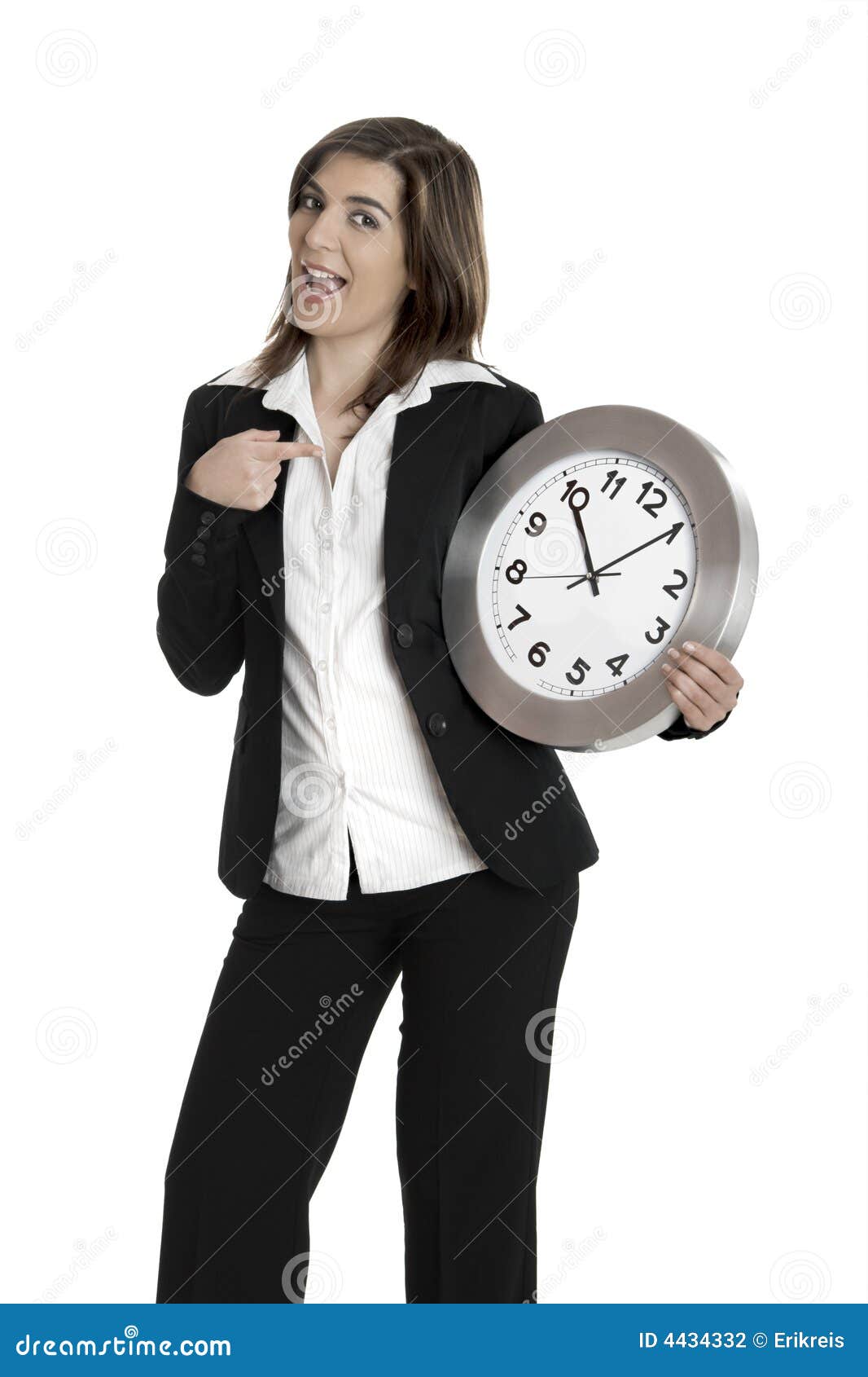 Clock woman stock photo. Image of future, hour, date, career - 4434332